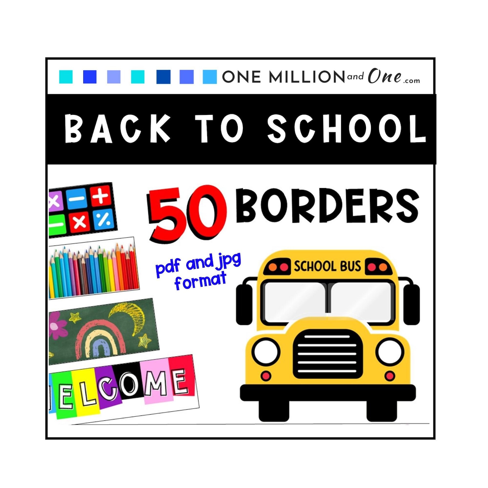 Back to School BORDERS | Bulletin Board Borders | Classroom Decorations ...