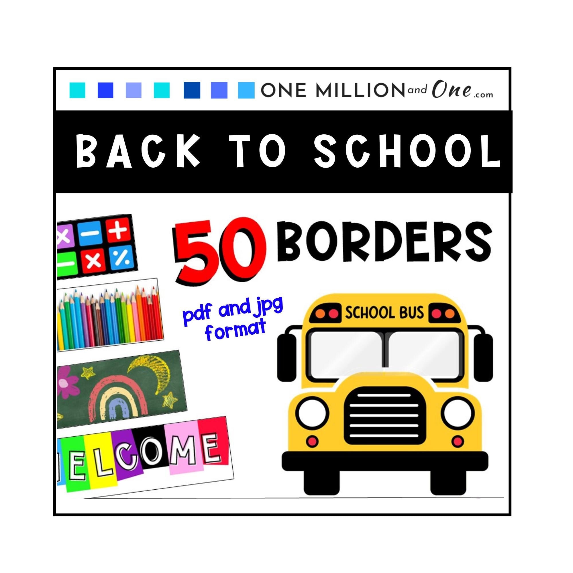 Back to School BORDERS | Bulletin Board Borders | Classroom Decorations ...