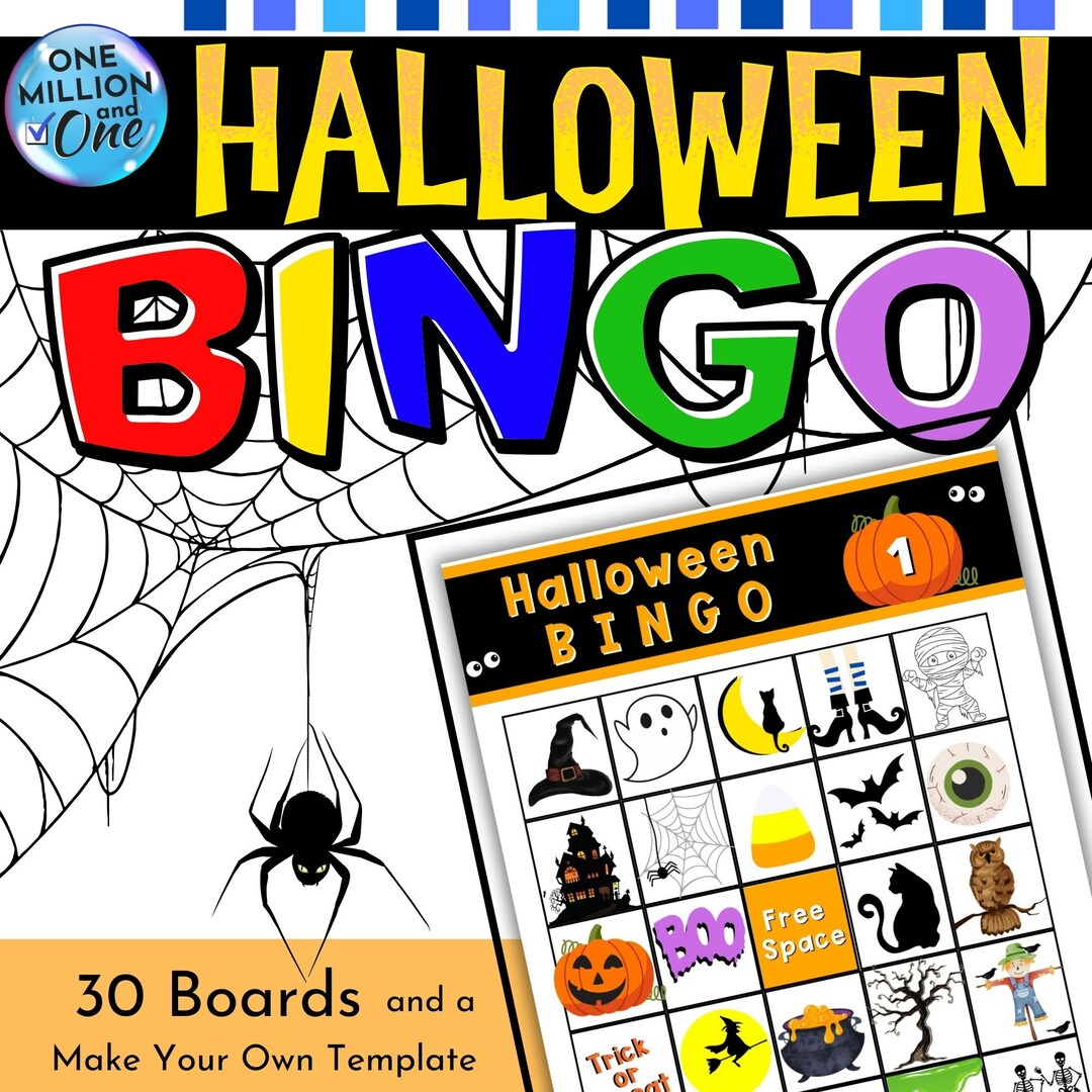 HALLOWEEN BINGO Activity Game PARTY Game Set of 30 Game - Etsy