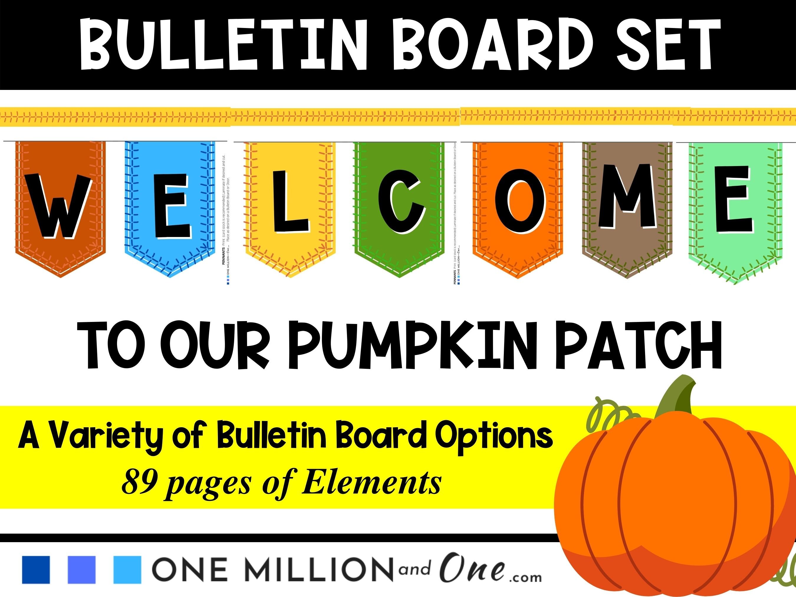 Bulletin Board Kit Fall Theme Welcome to Our Pumpkin Patch Bulletin ...