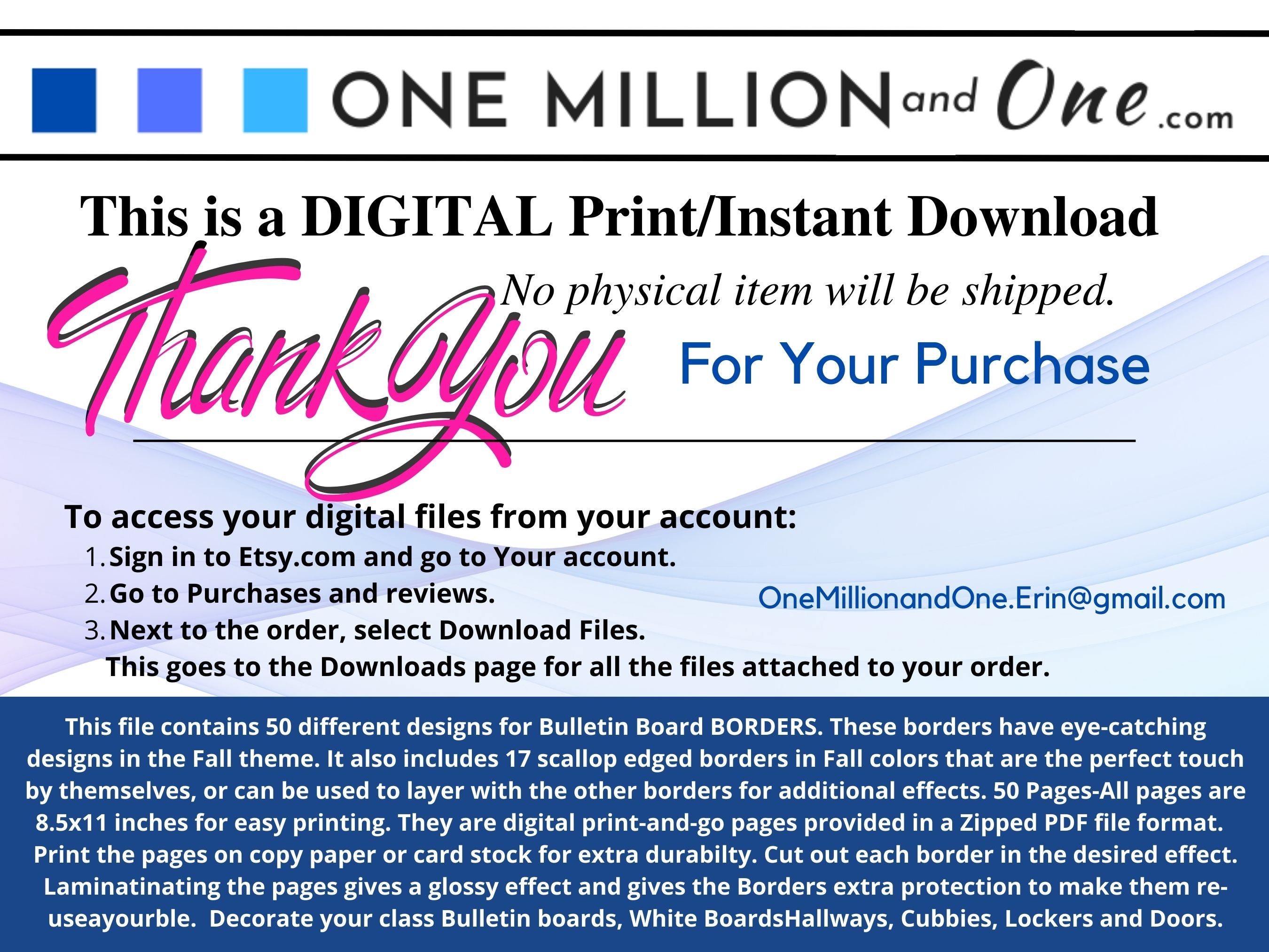 FALL BORDERS | Bulletin Board Borders Printable Set | 50 Different ...