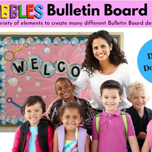 BULLETIN BOARD KIT | Bubble Theme | Classroom Decor | Welcome to Our ...