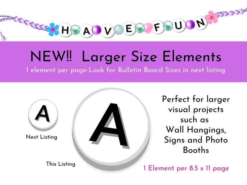 Larger Sized Elements | Friendship Bracelet Bulletin Board Kit ...