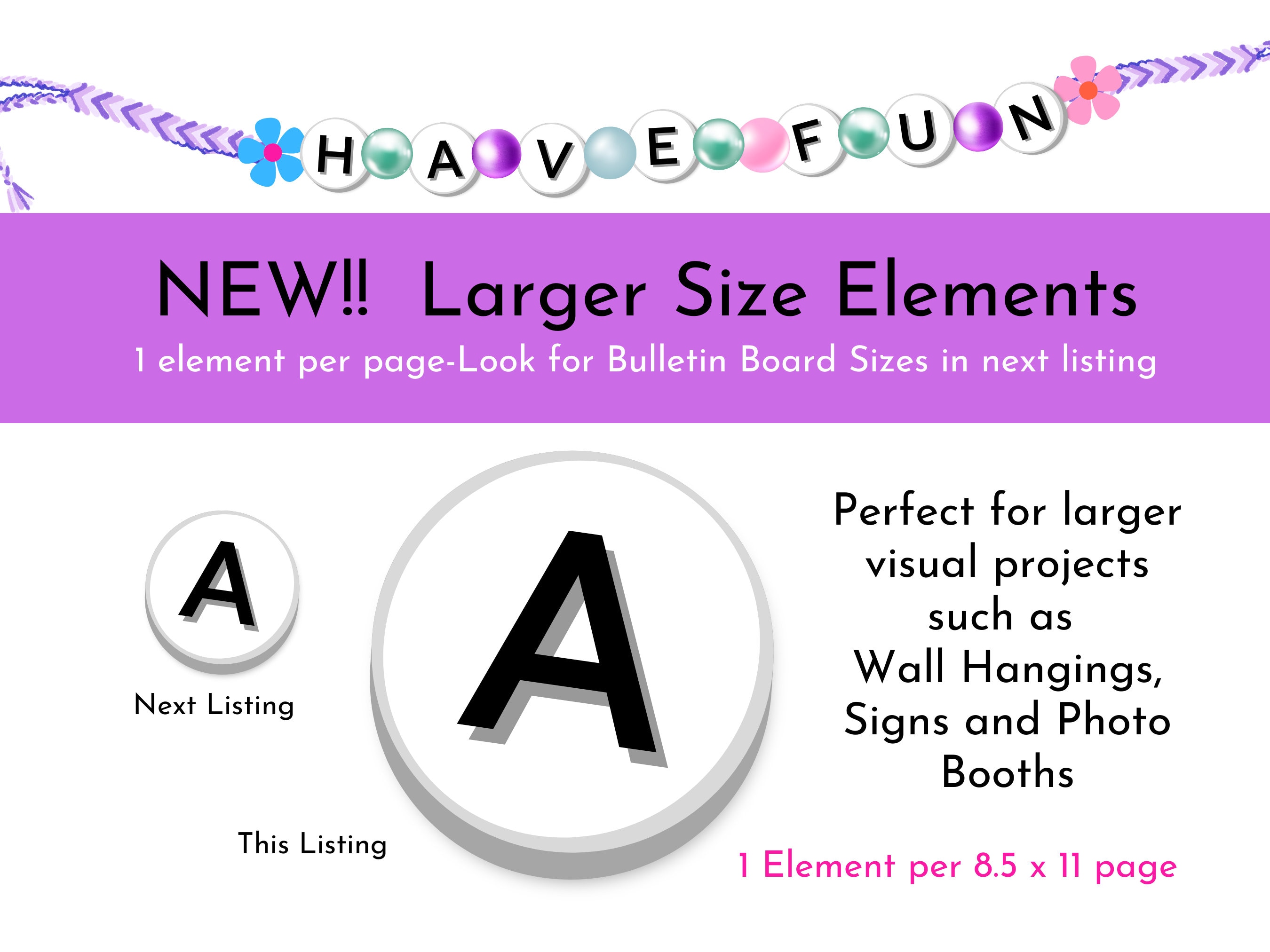 Larger Sized Elements | Friendship Bracelet Bulletin Board Kit ...