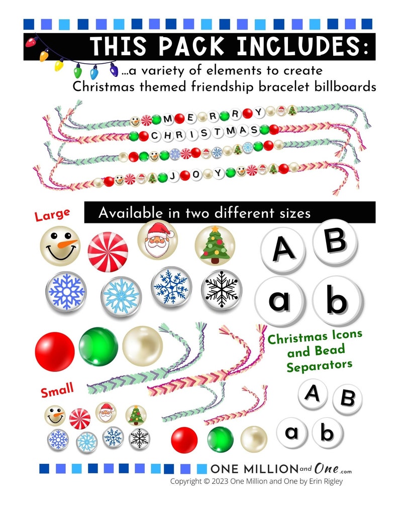 Christmas Friendship Bracelet Bulletin Board Kit: Alphabet Beads (PDF ...