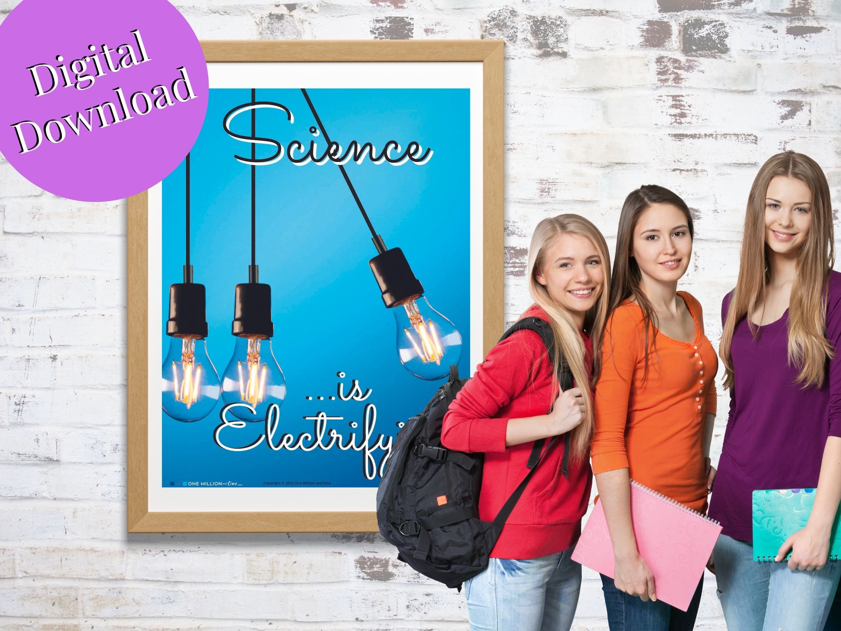 Printable Wall Art-science is Electrifying-inspirational Poster ...