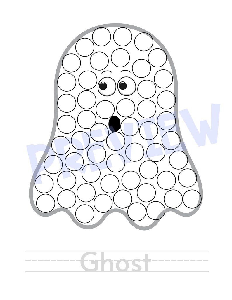 Dotter Activity Pages for Fall and Halloween-early Learners-dot Art ...