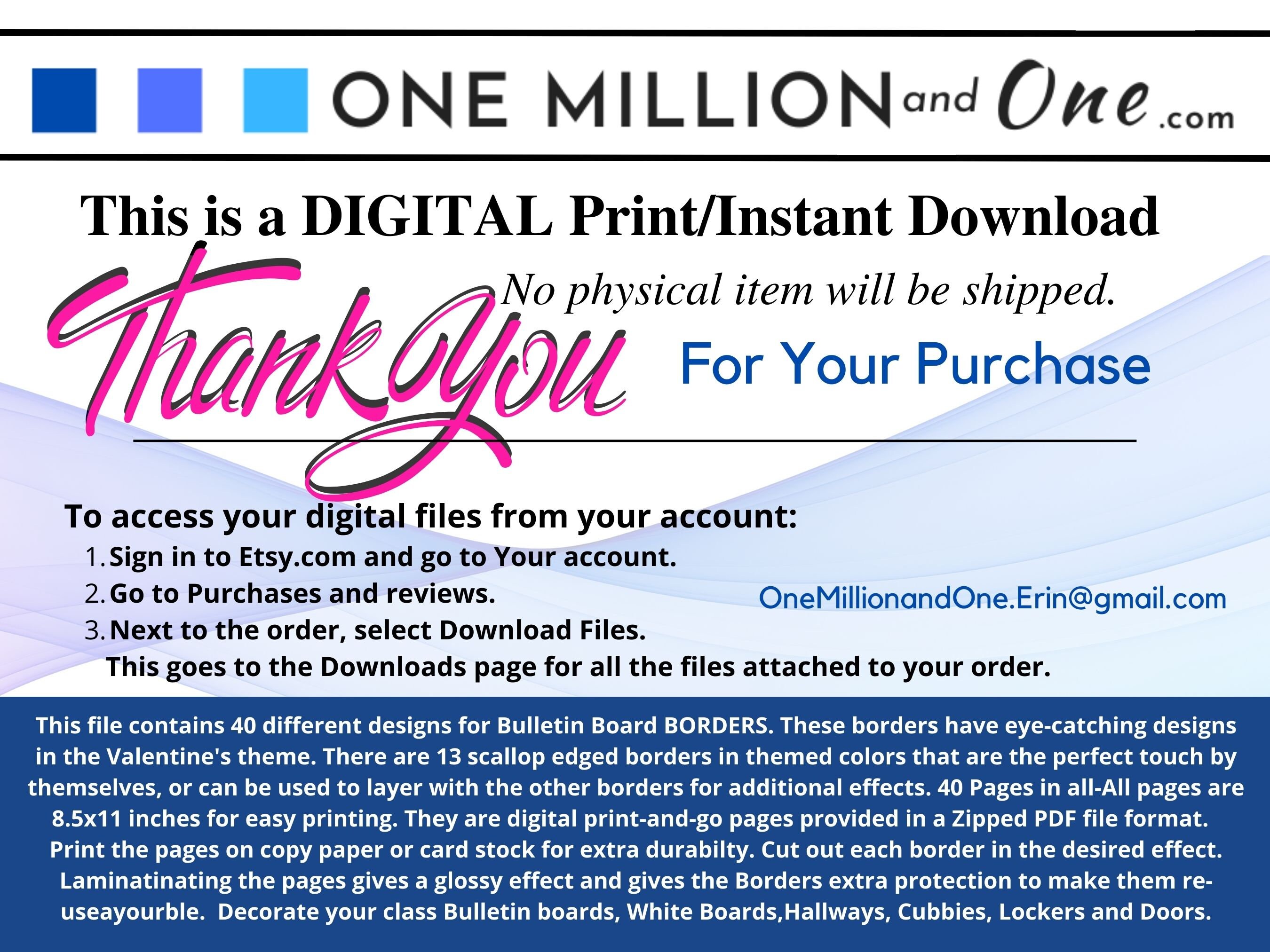 Valentine's Day Borders | Bulletin Board Borders | Printable Set ...