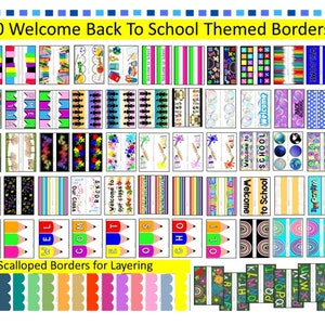 Back to School BORDERS | Bulletin Board Borders | Classroom Decorations ...