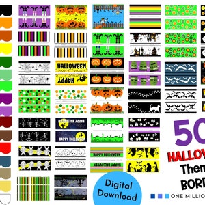 Halloween Borders | Bulletin Borders Printable Set | 50 Different ...