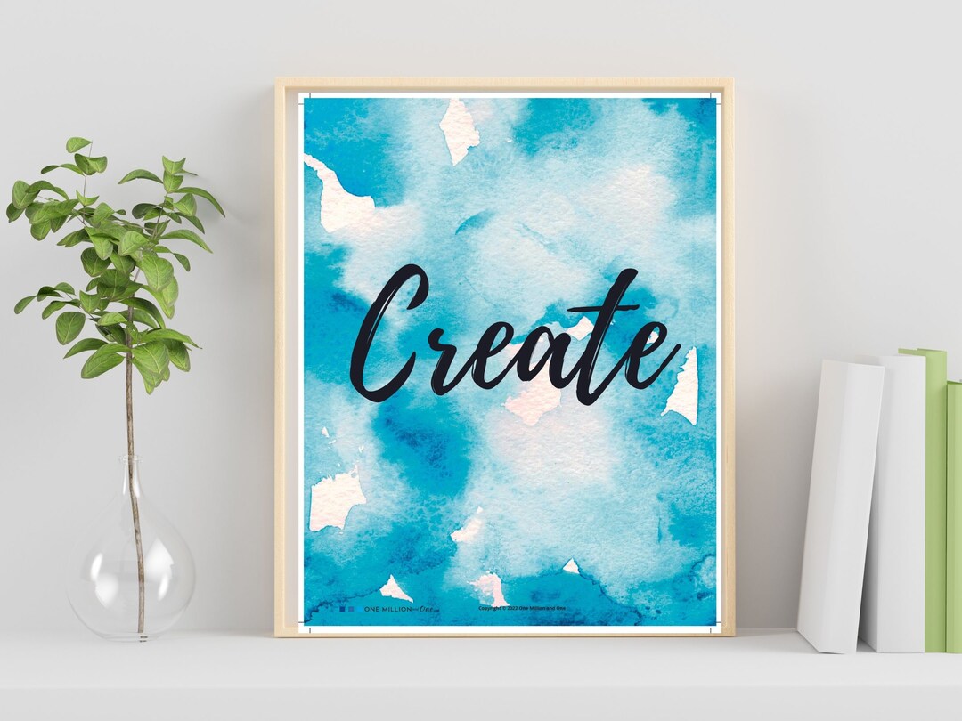 Printable Wall Art-create Inspirational Poster, Classroom Decor, Office ...