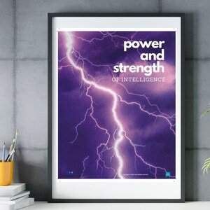 Printable Wall Art-power and Strength Inspirational Poster- Classroom ...