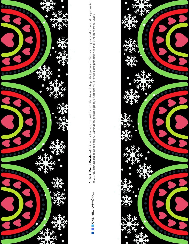 Winter BORDERS | Bulletin Board BORDER Set | Printable Set | Border ...