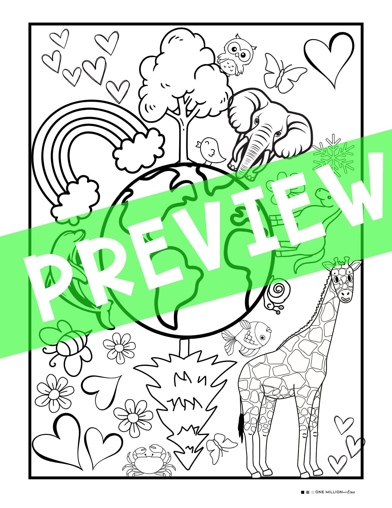 Earth Day Coloring Pages: Recycling Printables (20 Pages) (PDF Files ...