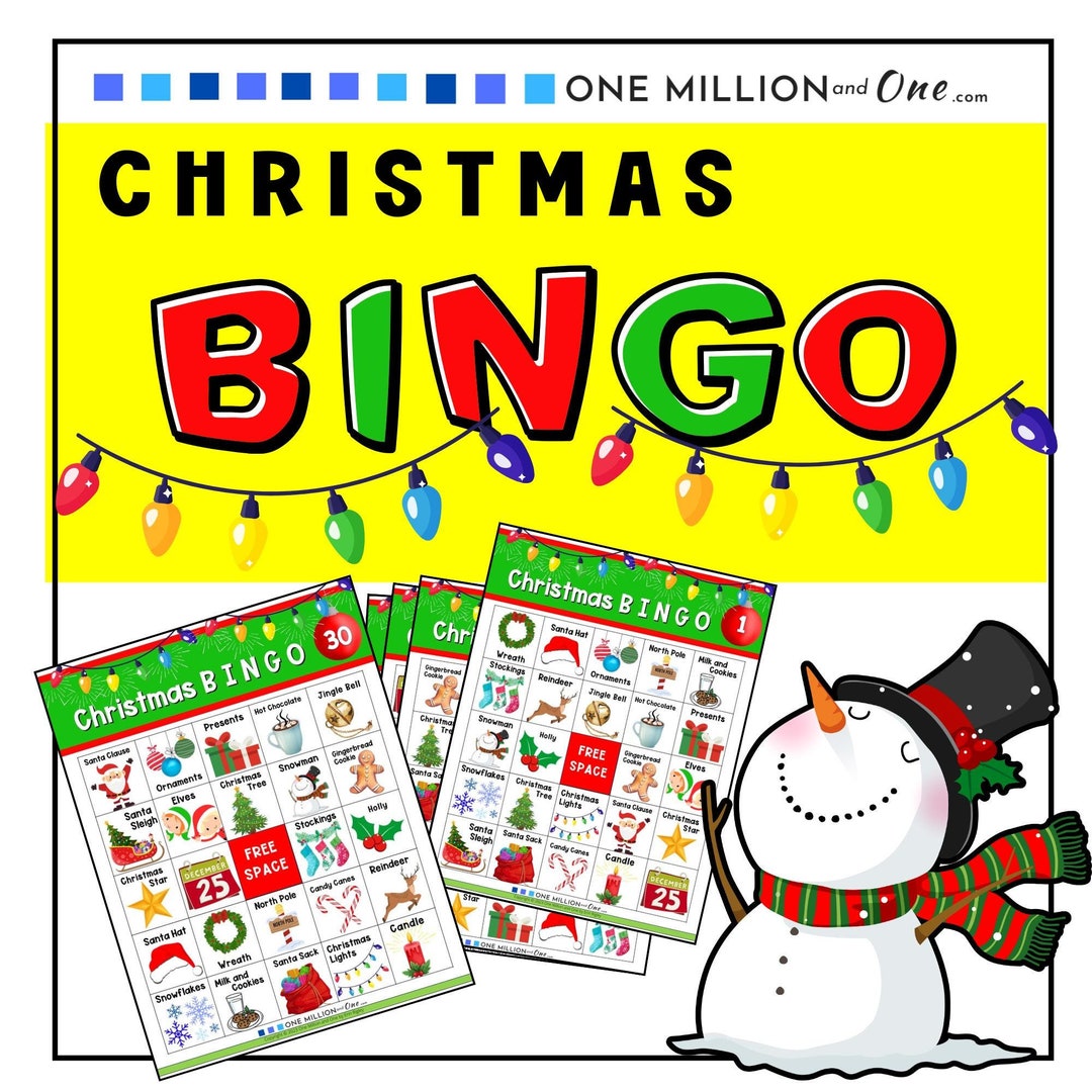 CHRISTMAS BINGO Activity Game | Holiday Party Game | 30 Pre-made Game ...