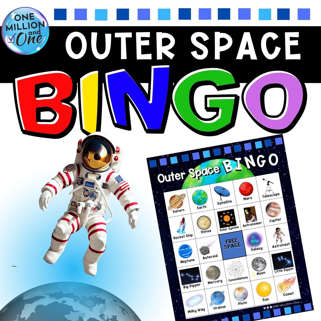 Outer Space BINGO Activity Game Set of 30 Game Boards and a Make Your ...