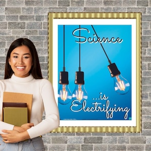 Printable Wall Art-science is Electrifying-inspirational Poster ...