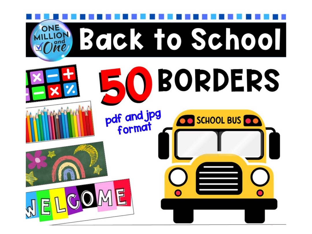 Back to School BORDERS Bulletin Board Borders Classroom - Etsy