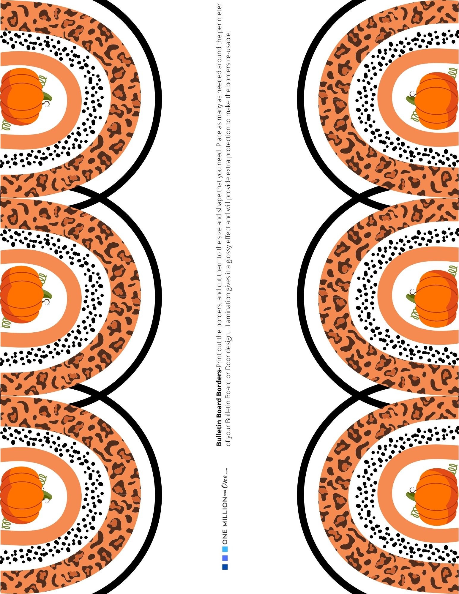 FALL BORDERS Bulletin Board Borders Printable Set 50 Different Borders ...