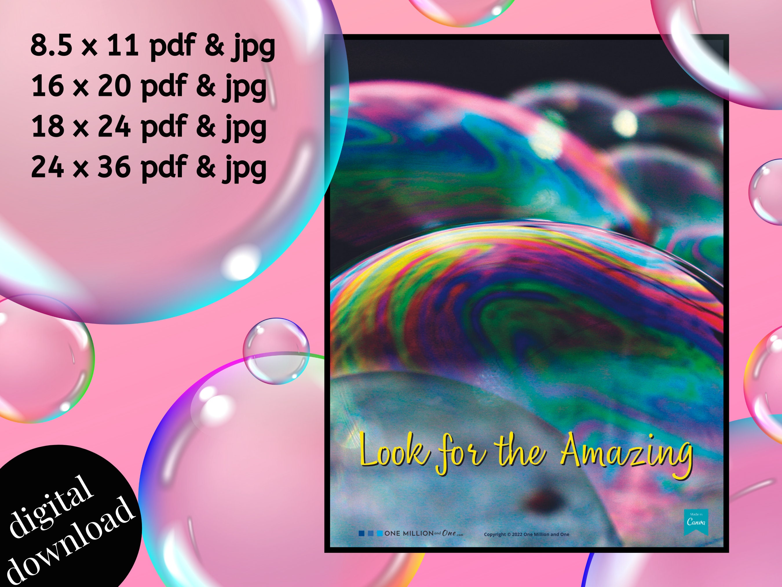 Inspirational Bubble Poster: Classroom & Office Art (digital Download ...