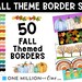 FALL BORDERS Bulletin Board Borders Printable Set 50 - Etsy