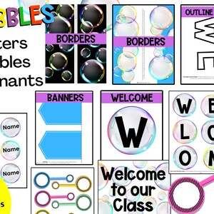 BULLETIN BOARD KIT | Bubble Theme | Classroom Decor | Welcome to Our ...