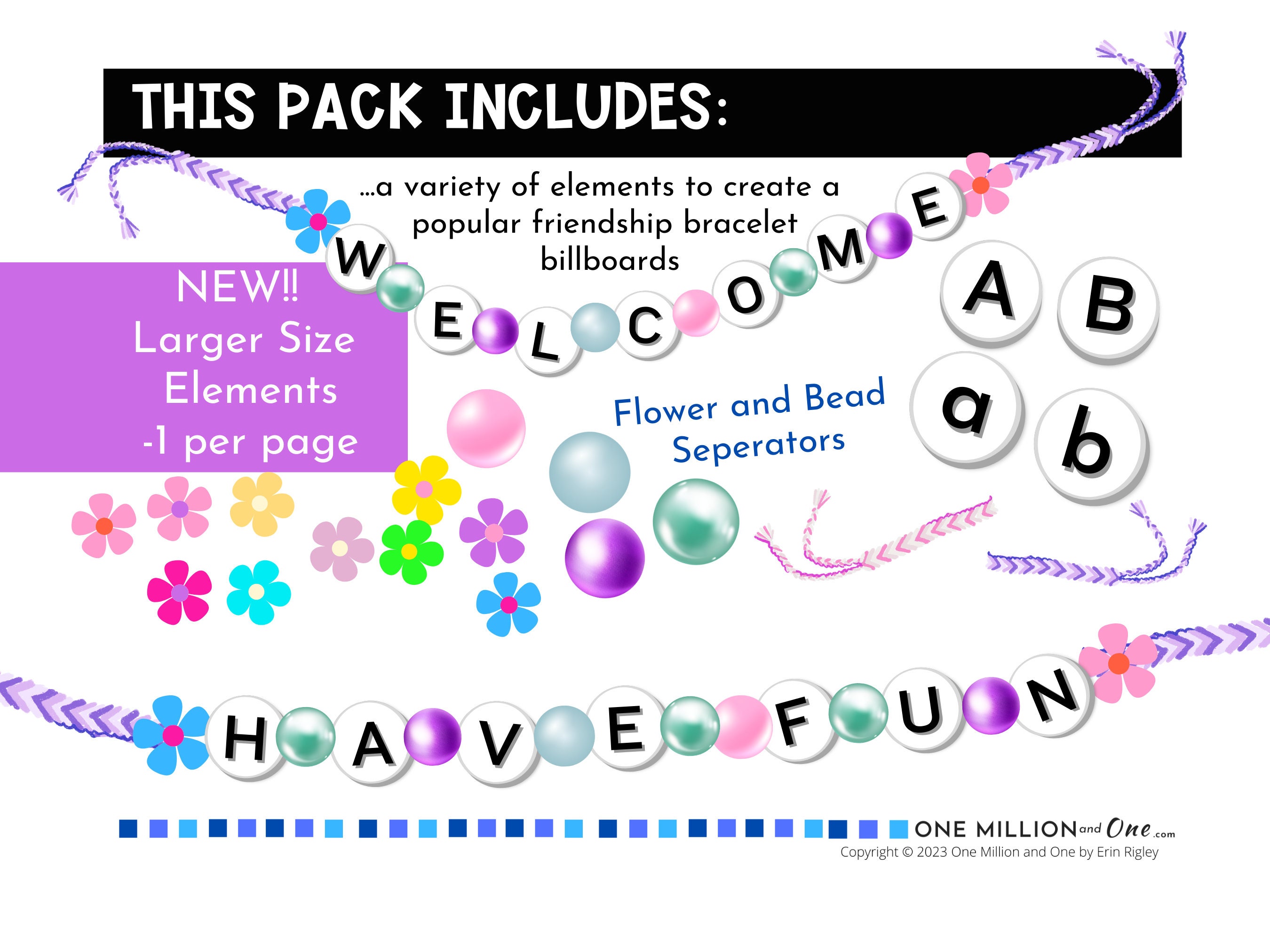 Larger Sized Elements | Friendship Bracelet Bulletin Board Kit ...