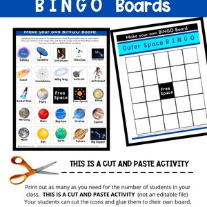 Outer Space BINGO Game | Printable Solar System Activity | 30 Boards ...