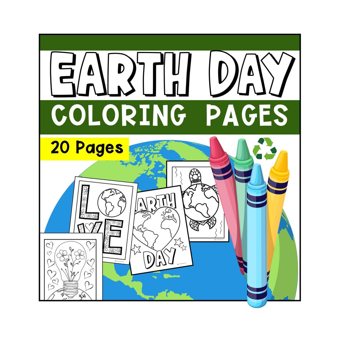 Earth Day Coloring Pages: Recycling Printables (20 Pages) (PDF Files ...