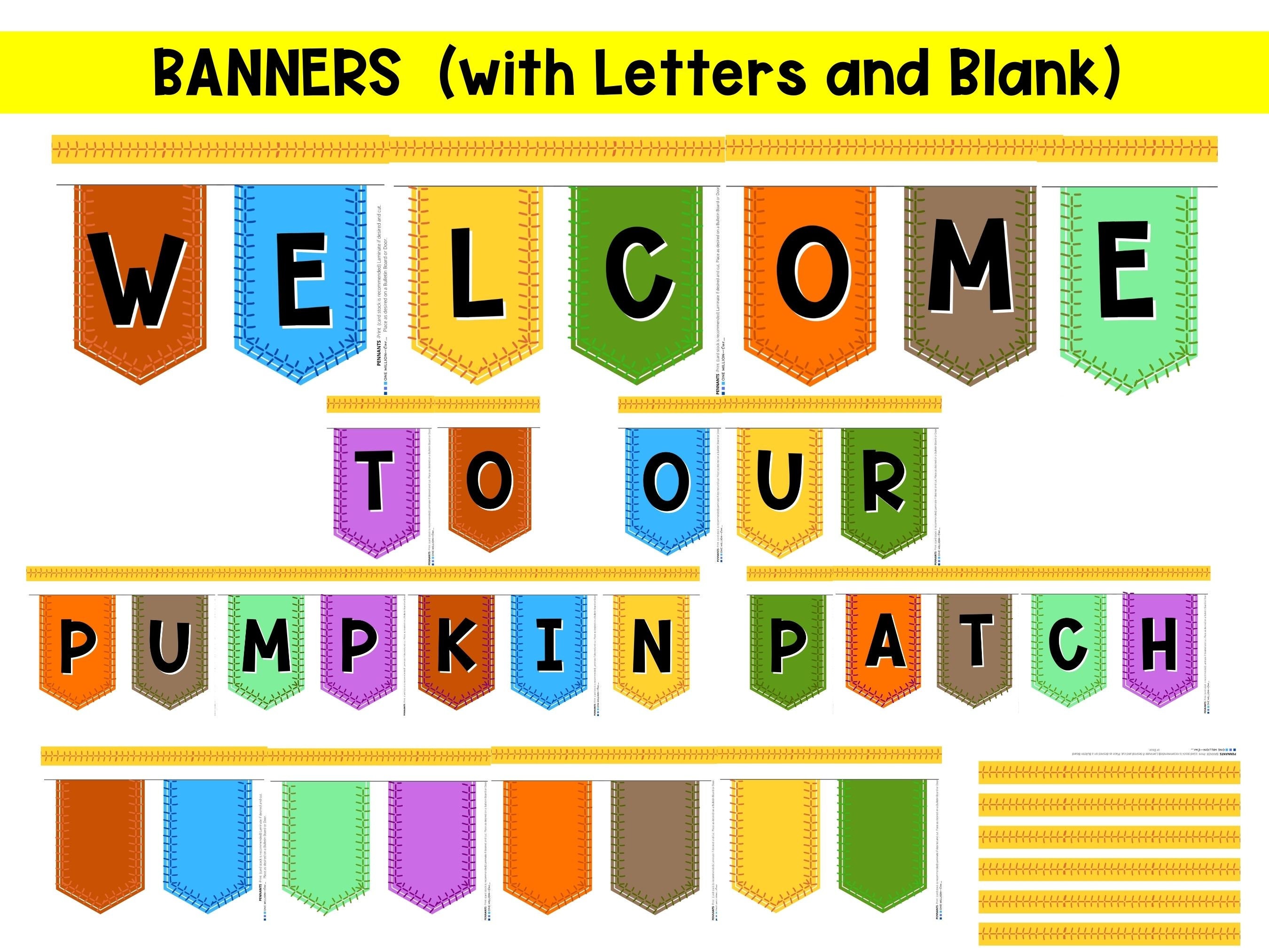 Bulletin Board Kit Fall Theme Welcome to Our Pumpkin Patch Bulletin ...