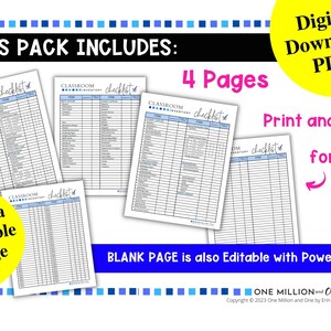 Classroom Inventory Checklist | Teacher Organization Tool | Printable ...