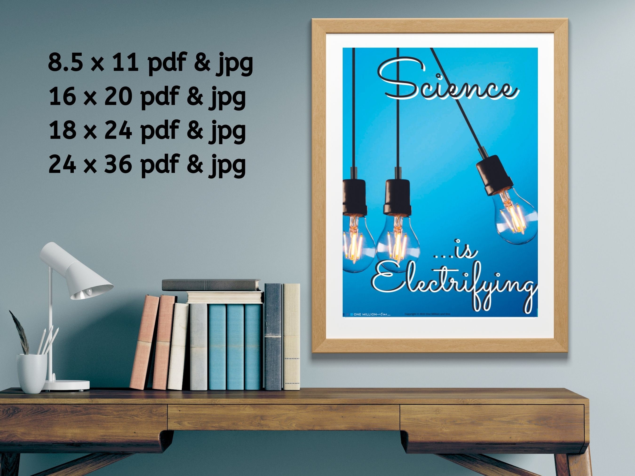 Printable Wall Art-science is Electrifying-inspirational Poster ...