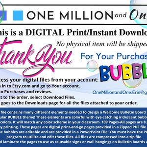 BULLETIN BOARD KIT | Bubble Theme | Classroom Decor | Welcome to Our ...