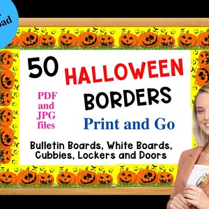 Halloween Borders | Bulletin Borders Printable Set | 50 Different ...
