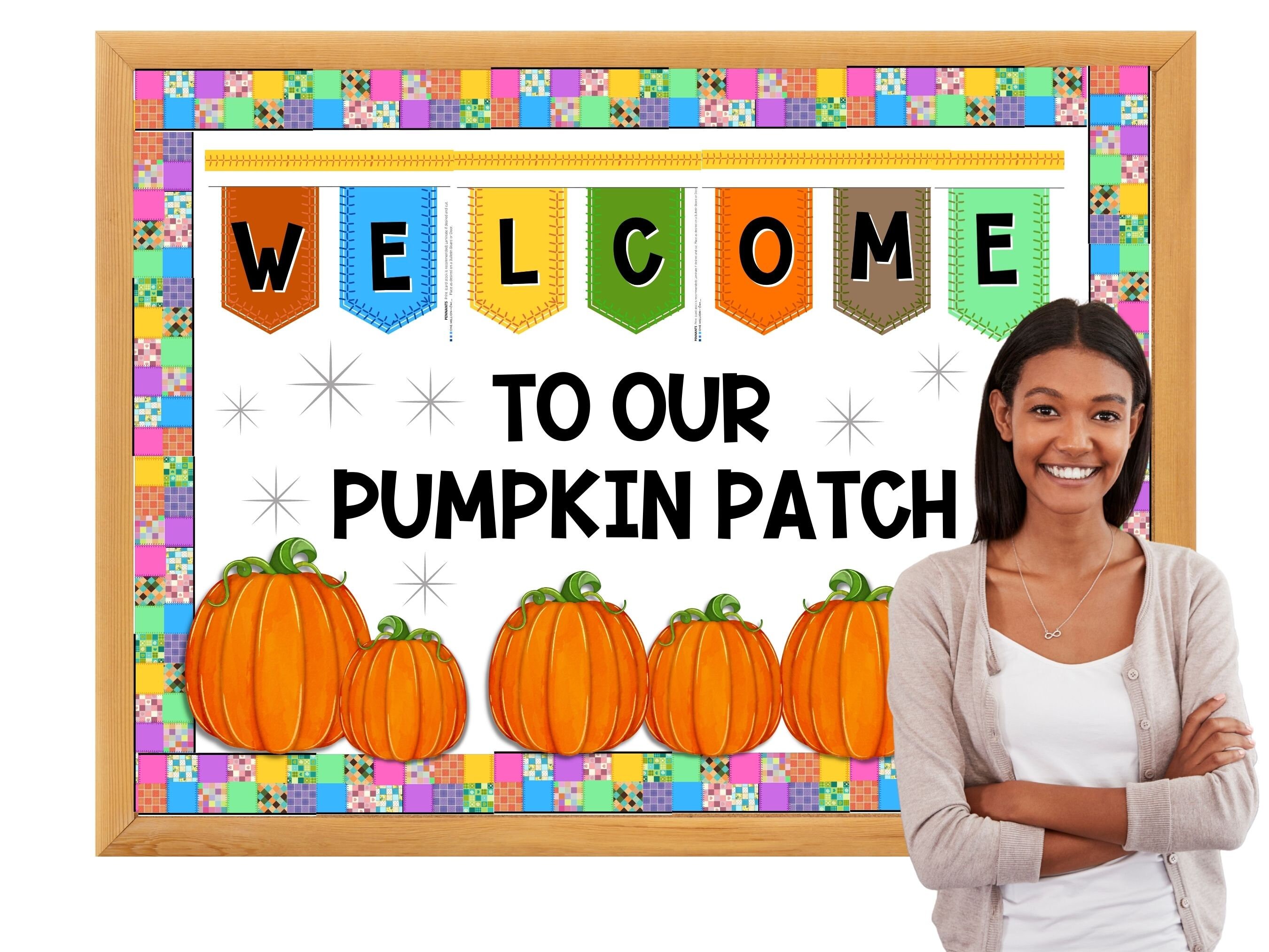 Fall Pumpkin Patch Bulletin Board Kit: Classroom Door Decor (digital ...