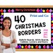 Christmas Borders | Bulletin Board Borders | Printable Set | Classroom ...