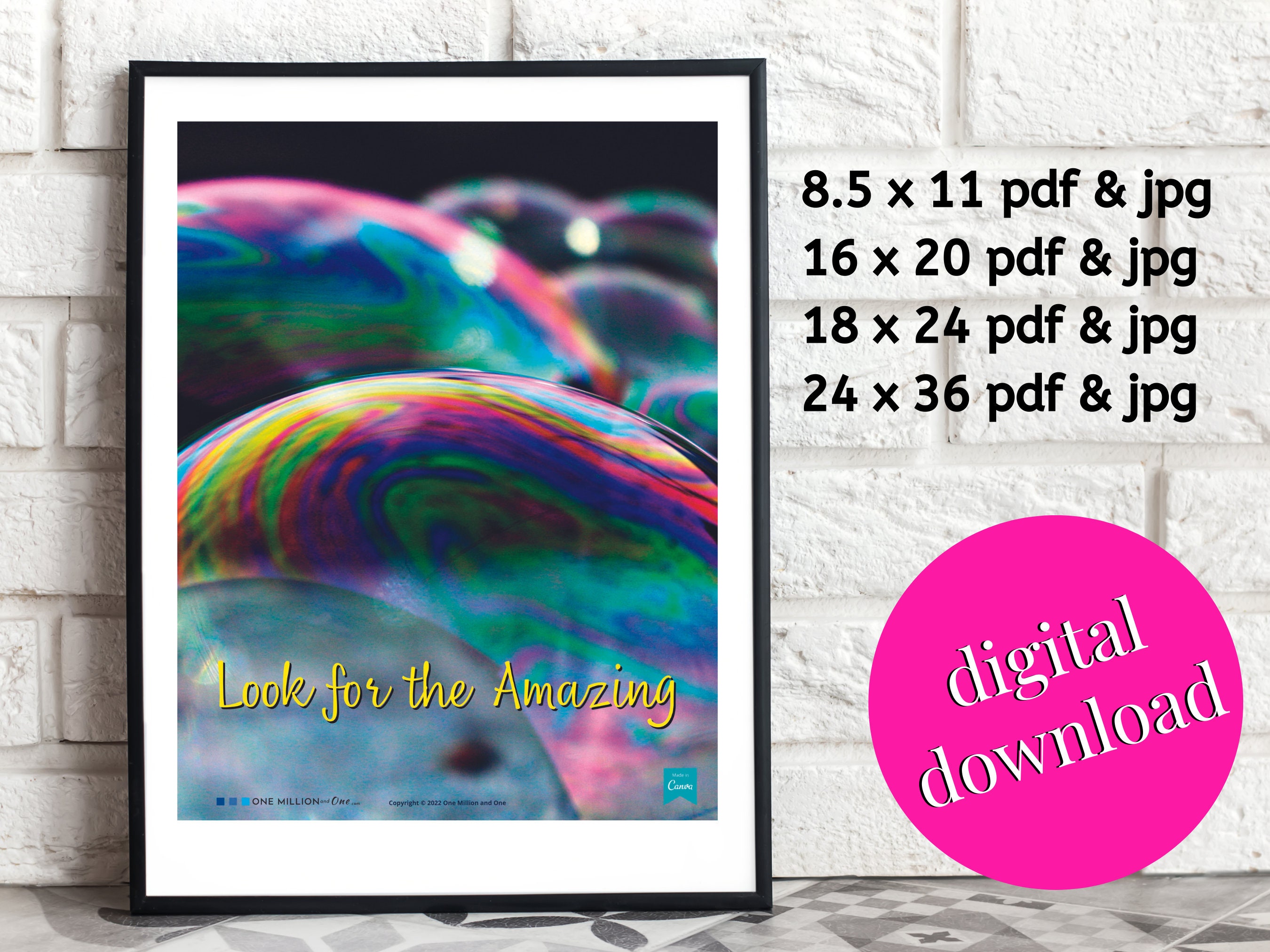 Inspirational Bubble Poster: Classroom & Office Art (digital Download ...