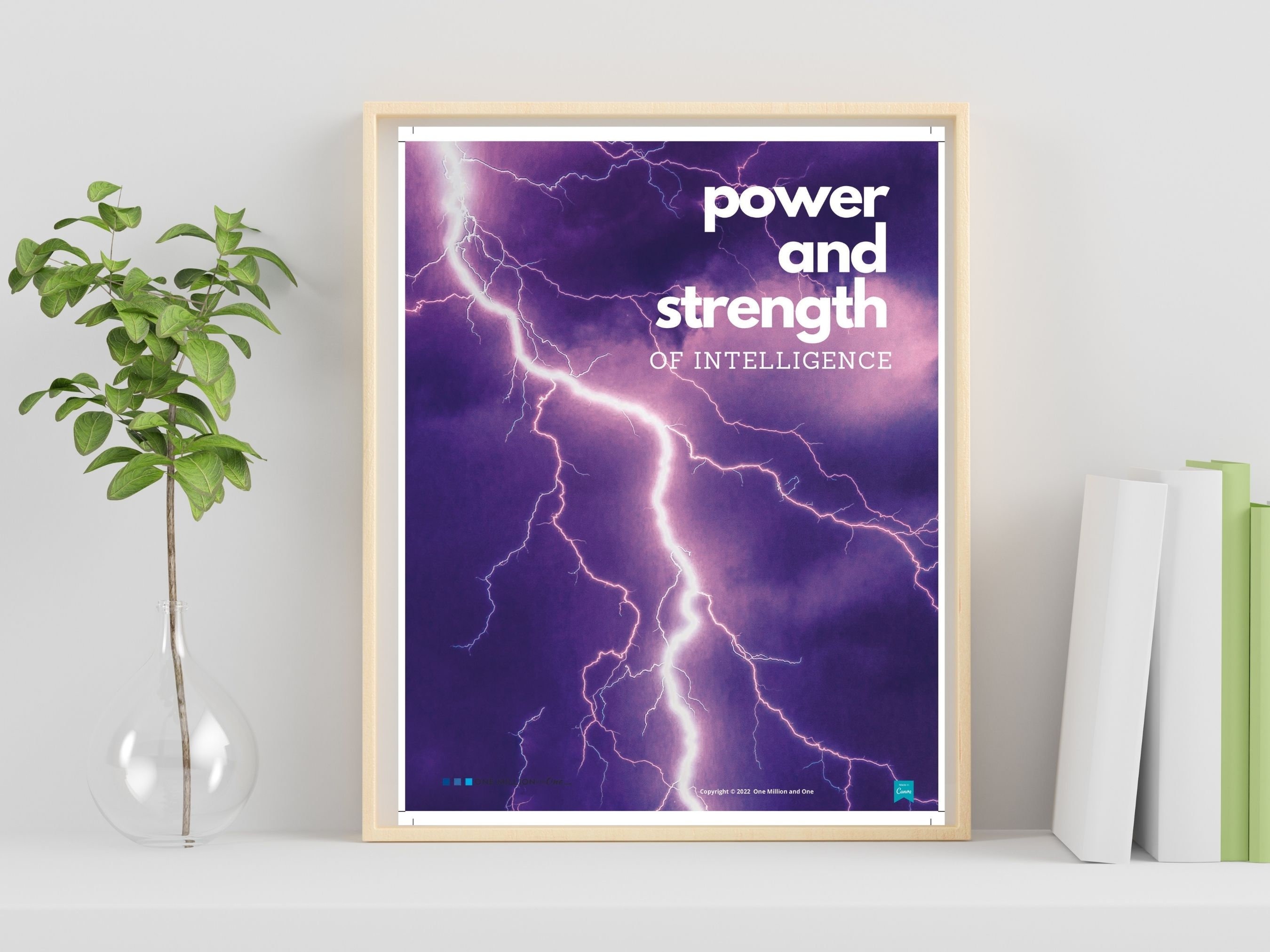 Printable Wall Art-power and Strength Inspirational Poster Classroom ...