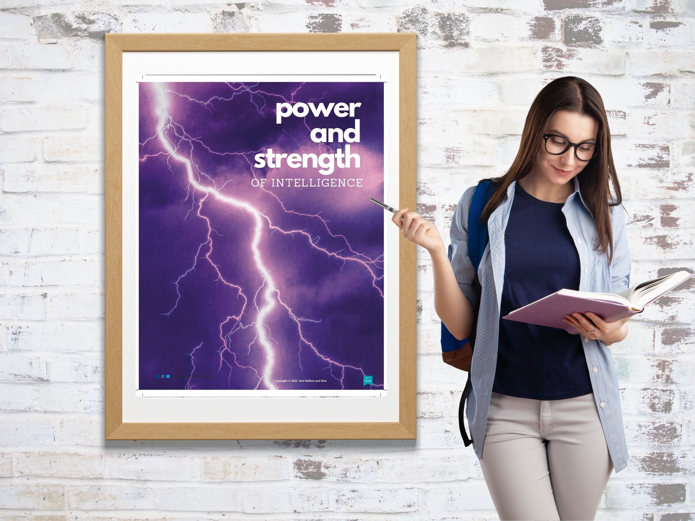 Printable Wall Art-power and Strength Inspirational Poster Classroom ...