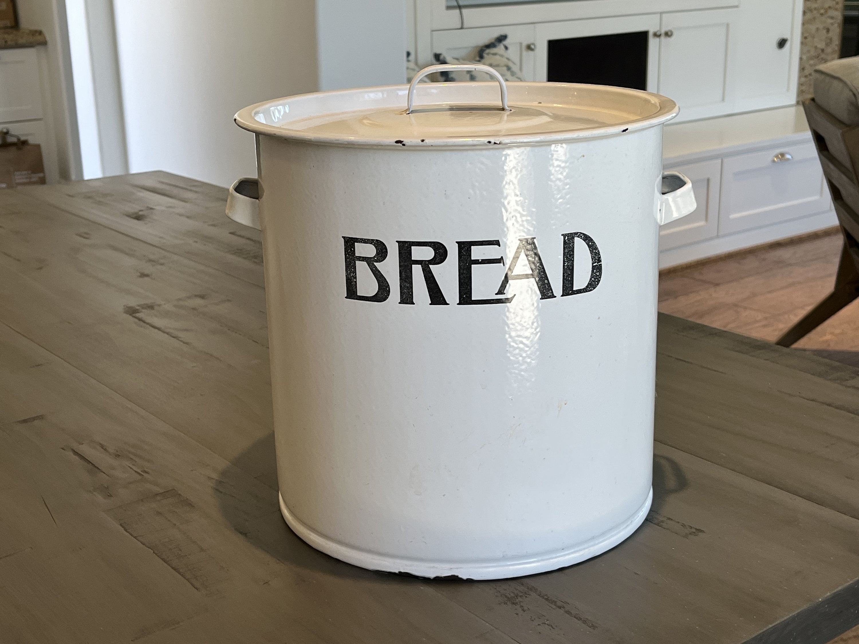 Vintage Enamel Bread Bin For Sale at Steve Bushnell blog