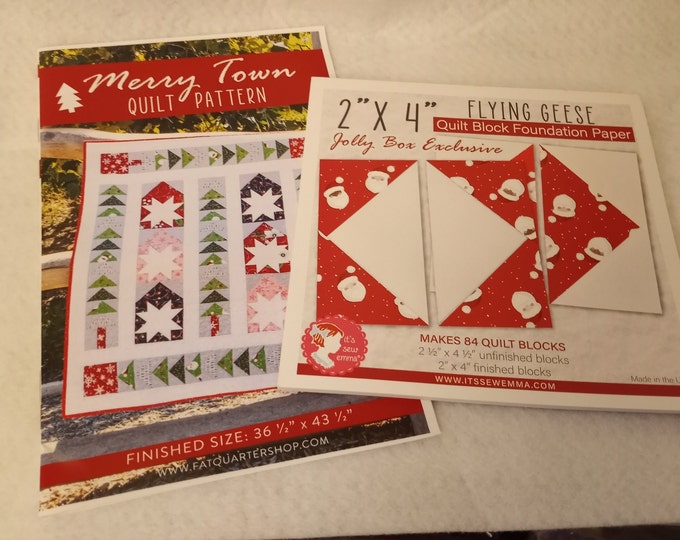 Its Sew Emma Merry Town Quilt Pattern With Flying Geese Quilt Block ...