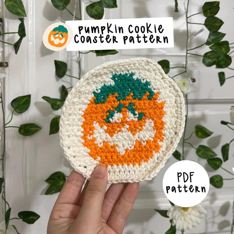 PUMPKIN Crochet Cookie Coaster Pattern | PDF Pattern | Pillsbury ...