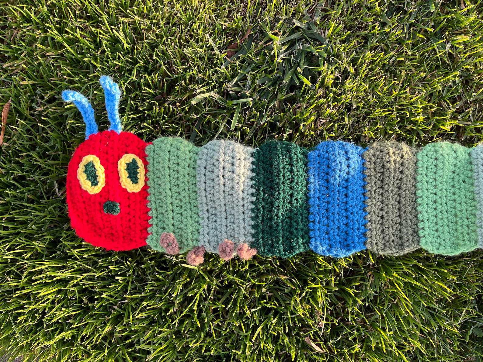 The Very Hungry Caterpillar Crochet Scarf | Handmade Crochet Scarf for ...