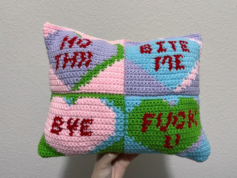 Anti-love Candy Conversation Hearts Pattern PDF Download | Crochet ...