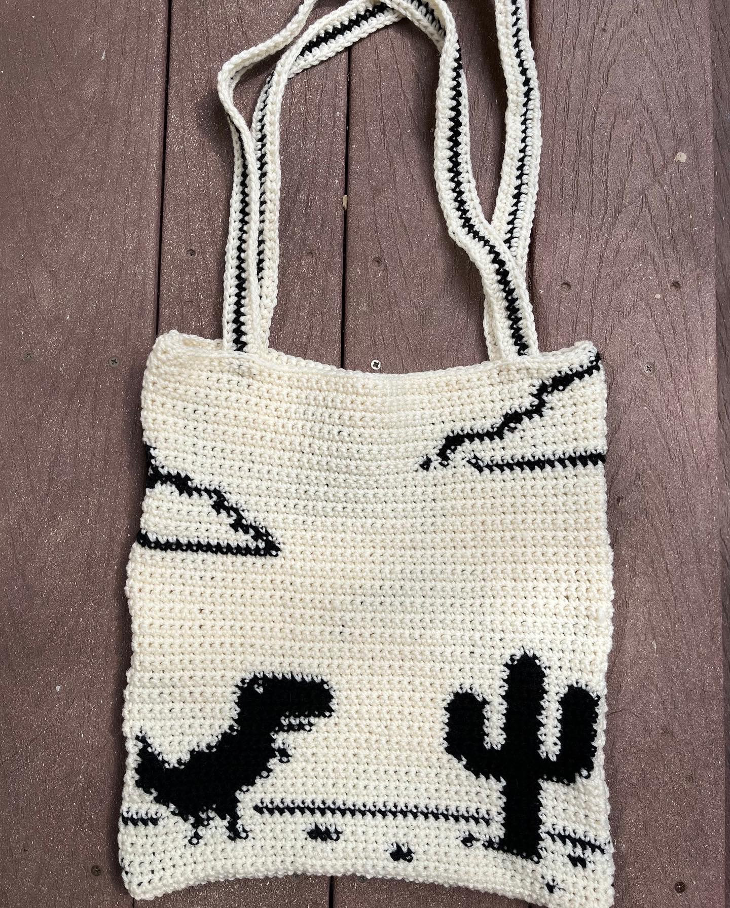 Dinosaur Game Bag Pattern - PDF Download | Crochet Pattern | Instant ...