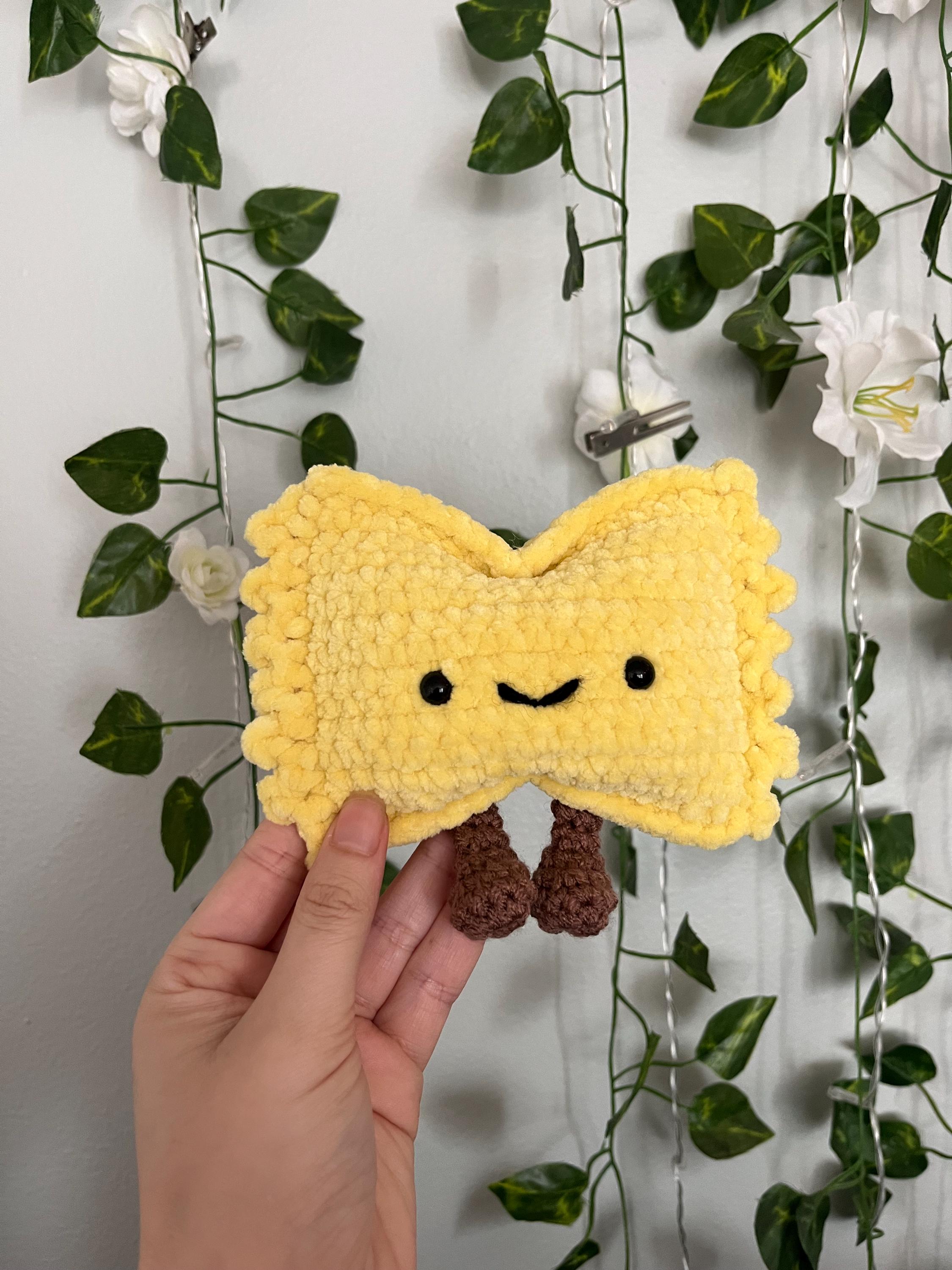 Crochet Farfalle & Ravioli Jellycat Inspired Plushies | Handmade Amusable Pasta Amigurumi - Etsy