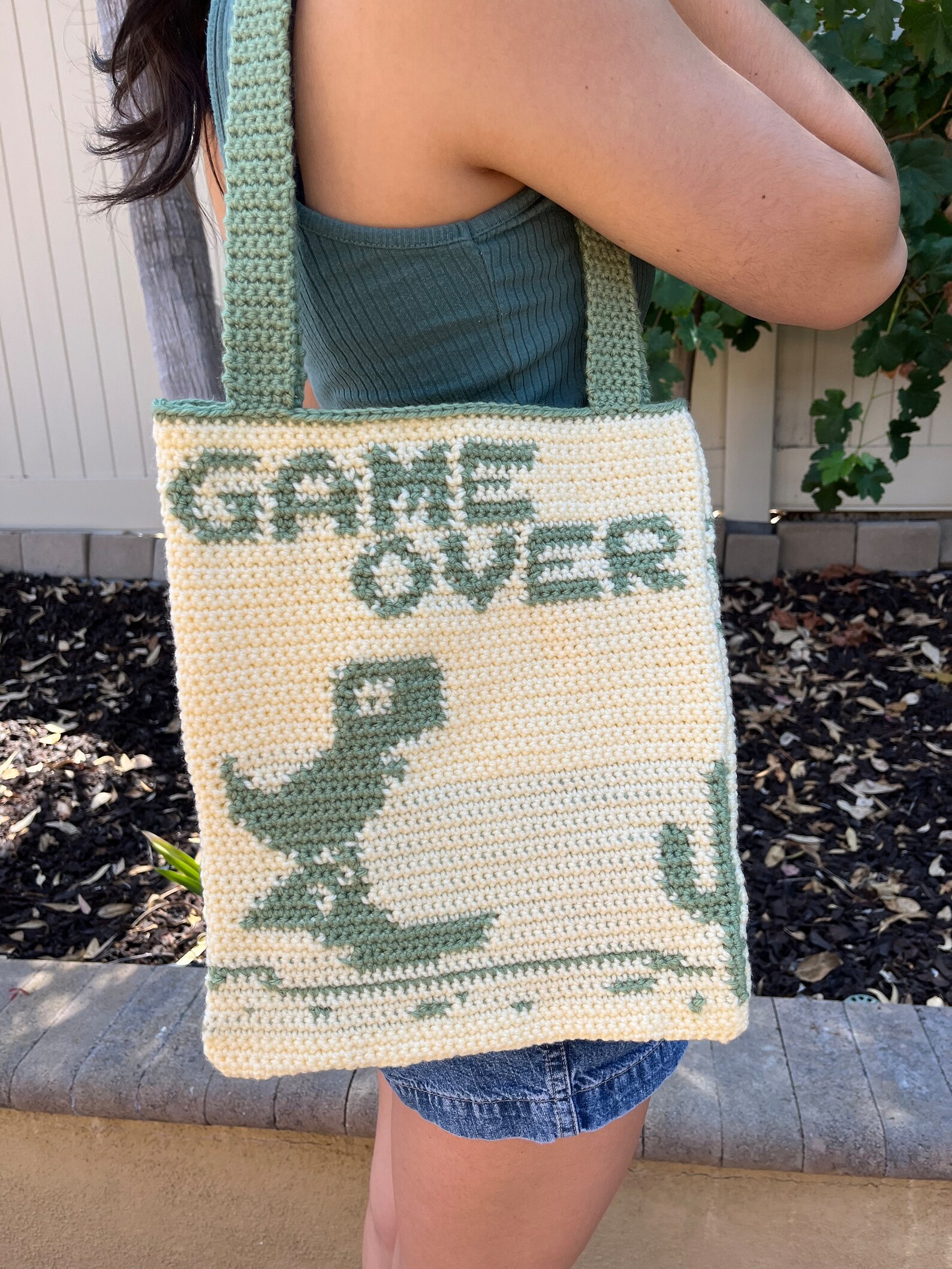 Dinosaur Game Bag Pattern - PDF Download | Crochet Pattern | Instant ...