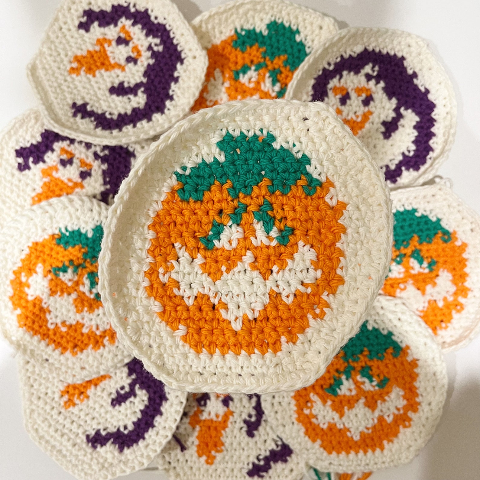 PUMPKIN Crochet Cookie Coaster Pattern | PDF Pattern | Pillsbury ...