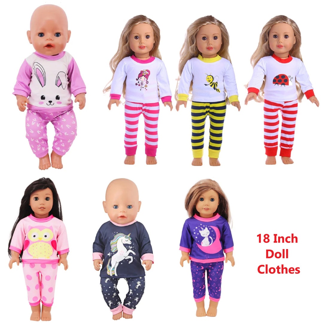 Doll Clothes Pj's Pajamas Children's Birthday Gift Dolly Toys ...