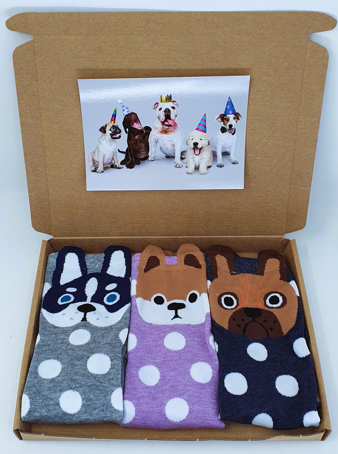 Dog Lover Socks in a Box Christmas Dogs Hamper Gift Box Set for Her ...